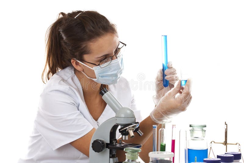 Laborant stockbild. Bild von frau, fachmann, chemiker - 17402775