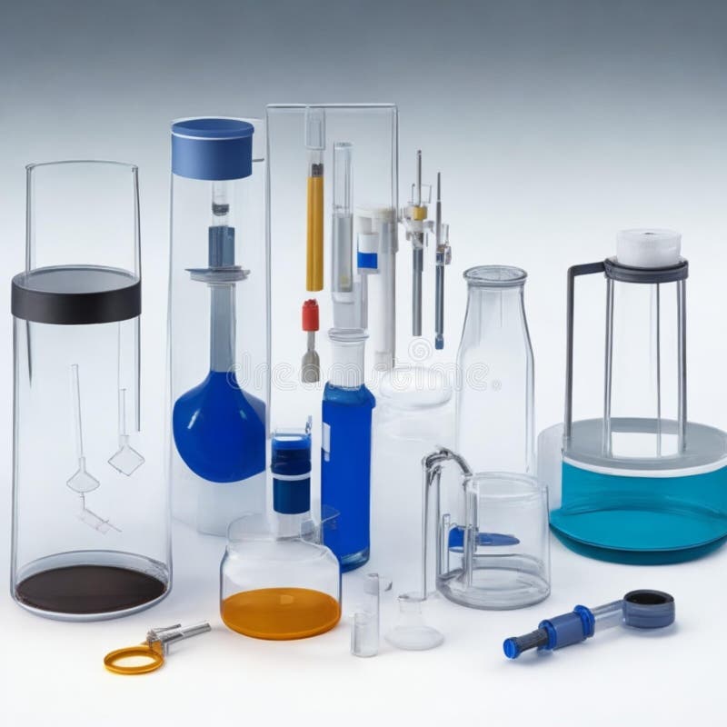 Laboratory Tools for Analysis. Test Tubes. Stock Illustration ...