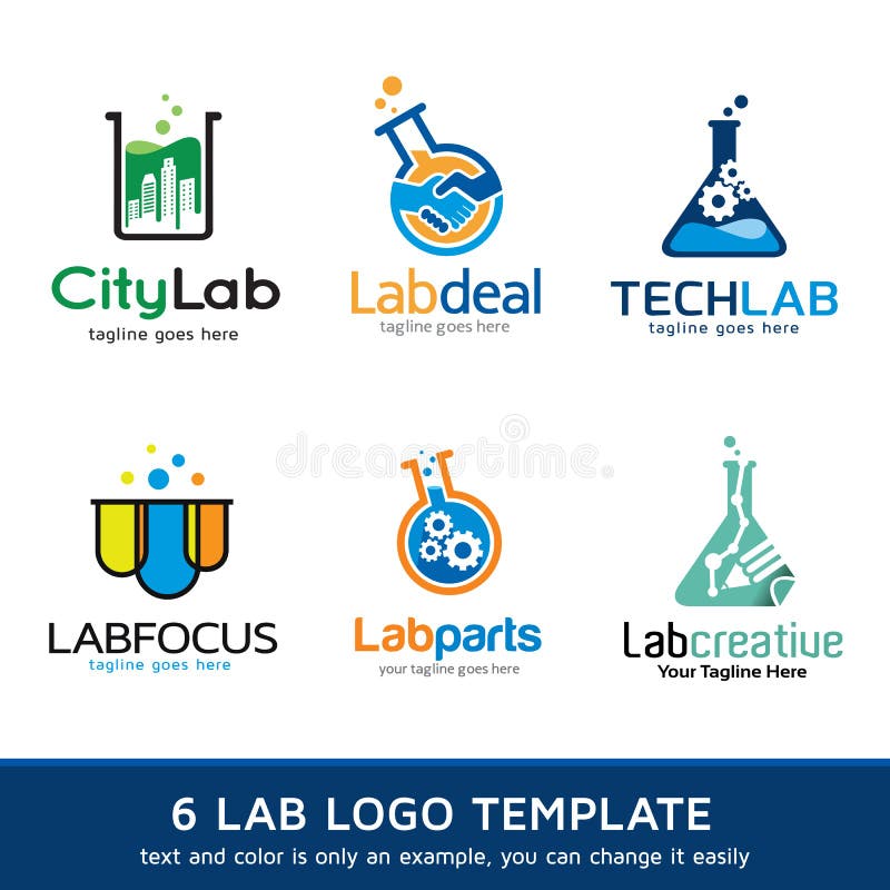 Laboratório Logo Template Design Vetora Ilustração do Vetor ...