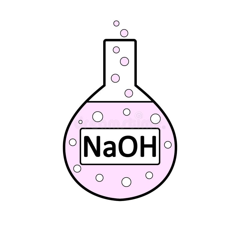 NaOH-de Molecule Van Het Natriumhydroxyde Vector Illustratie ...