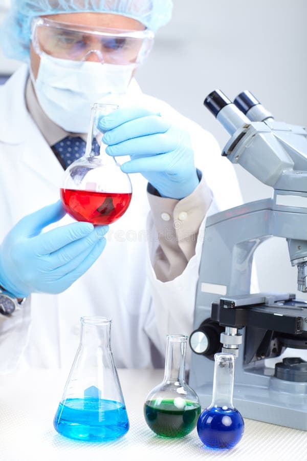 Microscope Laboratory - Woman Medical Research Stock Photo - Image of ...