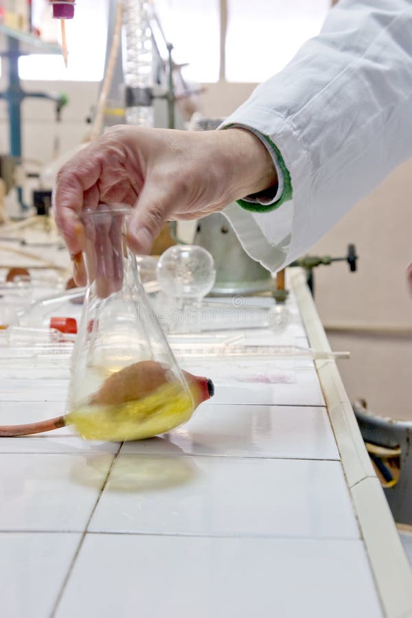 Preparation of a Medicine in a Laboratory Stock Image - Image of ...