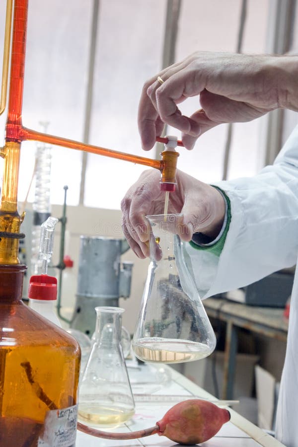 Preparation of a Medicine in a Laboratory Stock Image - Image of ...