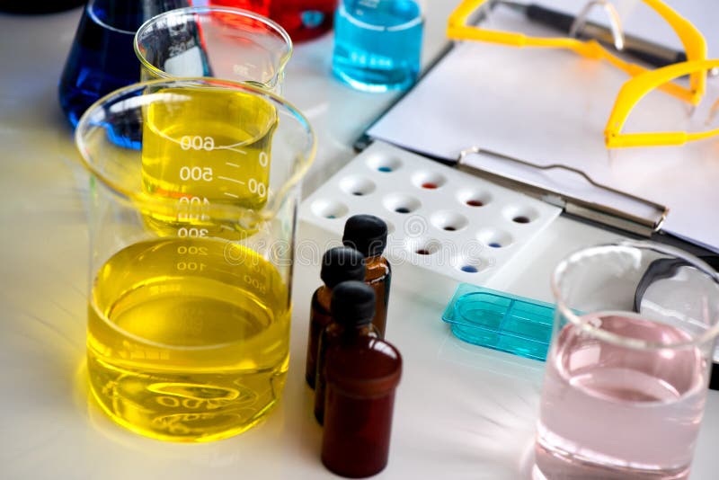 Experiment Equipment in Science Laboratory Stock Image - Image of ...