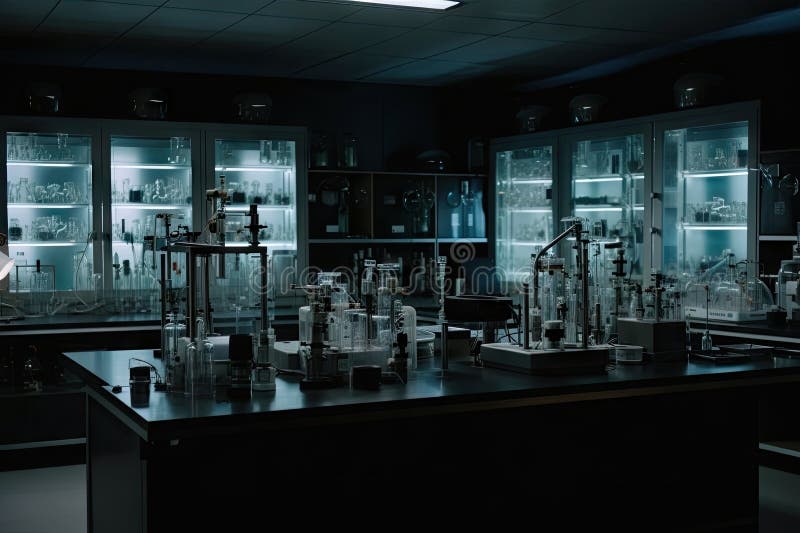 Laboratory with Advanced Scientific Equipment and Glassware for ... Laboratory with Advanced Scientific Equipment and Glassware for ...