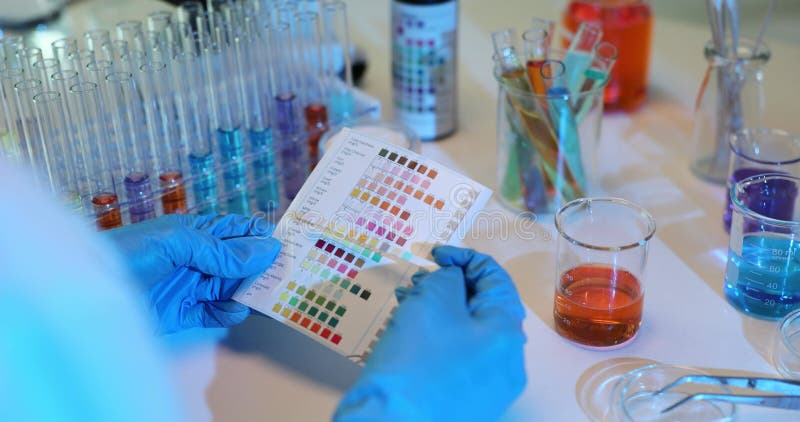 A Laboratory Assistant in White Gloves Puts Eppindorf into a Laboratory ... A Laboratory Assistant in White Gloves Puts Eppindorf into a Laboratory ...