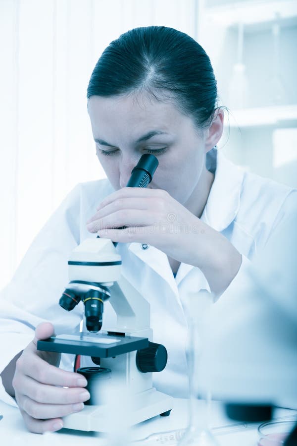 Laboratory Assistant in the Laboratory Stock Photo - Image of control ...