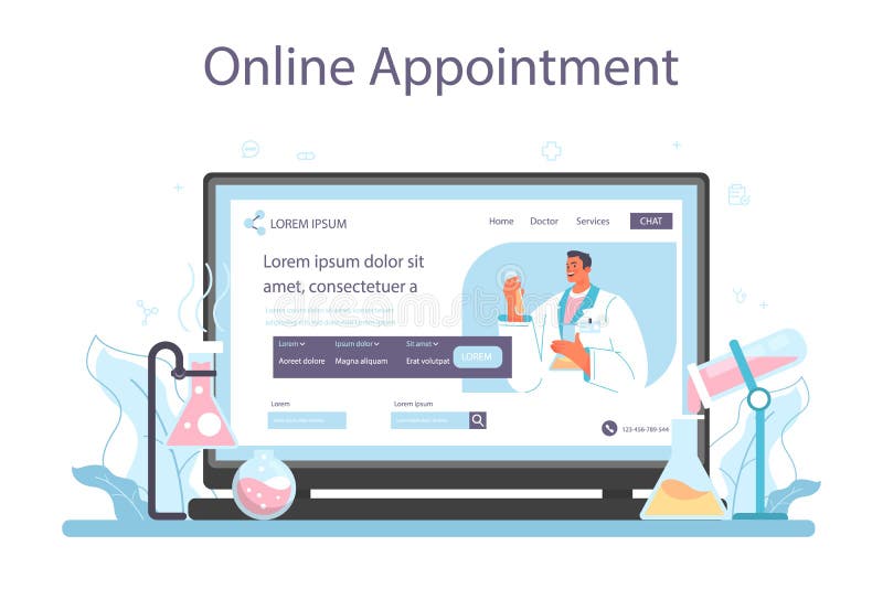 Laboratory Assistant Web Banner or Landing Page. Pharmaceutical ...