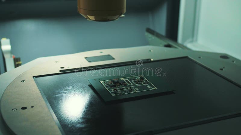 Laboratory Assistant Places the Chip in an X-ray Scanner To Detect ...