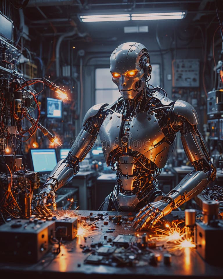 Laboratory Robot Assistant Stock Illustrations – 713 Laboratory Robot ...