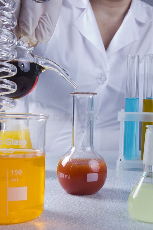 Laboratory Assistant at Work Stock Image - Image of glassware ...