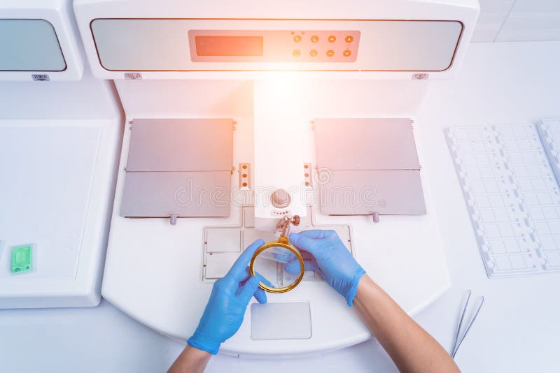 Laboratory Assistant Works at Paraffin Wax Dispenser Tissue Embedding ...