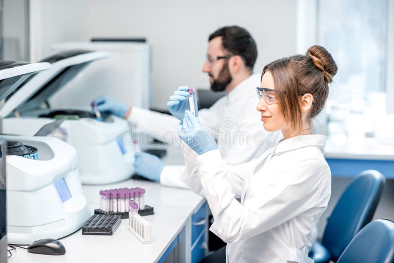 Laboratory Assistants Making Analysis Stock Image - Image of microbiology, biochemistry: 114358075