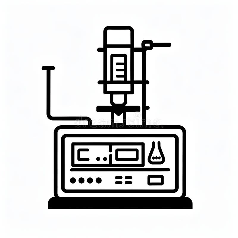 Laboratory Automatic Absorption Machine Icon Stock Illustration ...