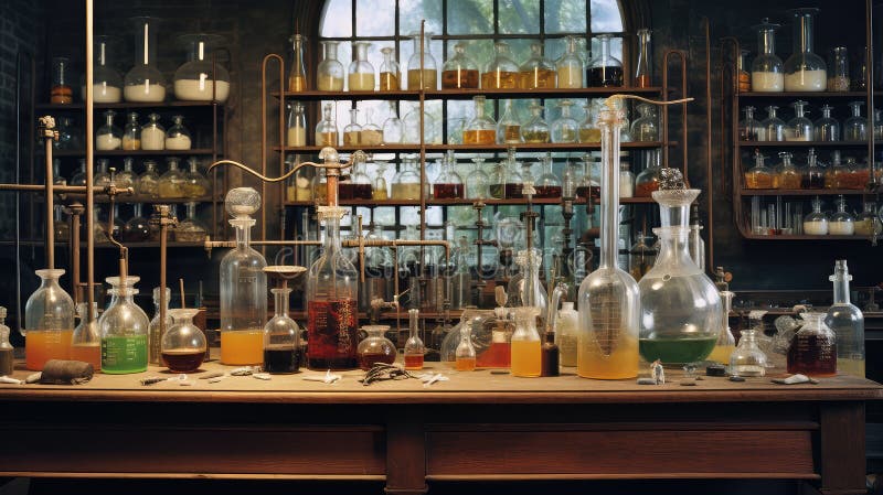 Laboratory basic chemistry stock illustration. Illustration of tools ...