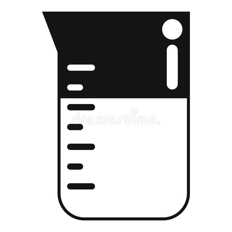 Laboratory Beaker Icon Showing Measuring Container Stock Illustration ...