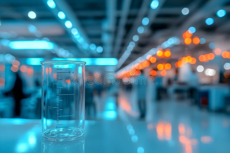 Laboratory Beaker in a Modern Scientific Setting Stock Illustration ...