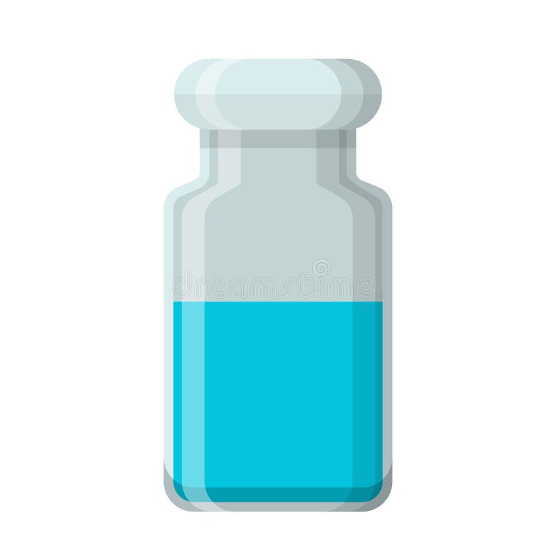 Laboratory Bottle with Blue Liquid for Scientific and Medical Research ...