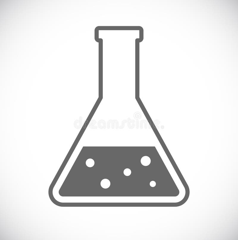Laboratory bottle icon stock vector. Illustration of biotechnology ...