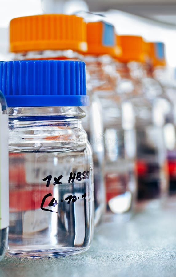 Laboratory bottles stock image. Image of biotech, scientific - 27713145