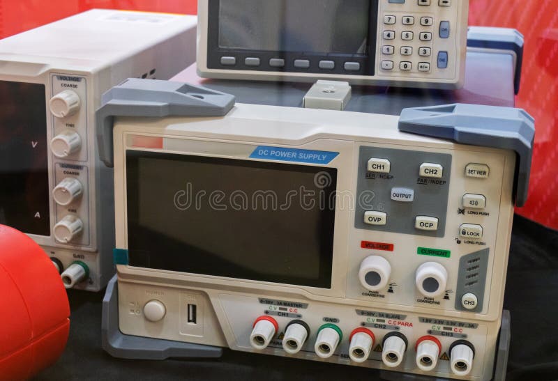 Laboratory 3-channel Power Supply, with Voltage Regulation Stock Image ...