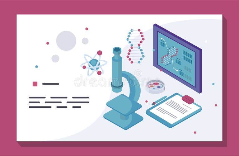 Laboratory Checklist and Microscope Stock Vector - Illustration of ...