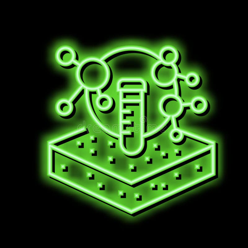 Laboratory Chemical Soil Testing Neon Glow Icon Illustration Stock ...
