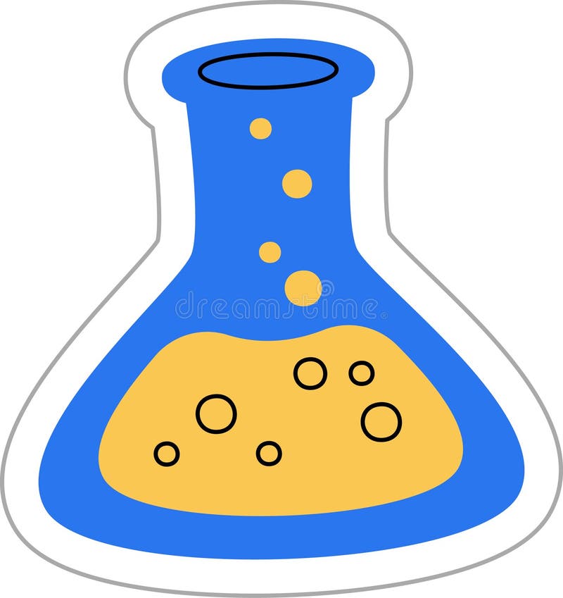 Laboratory Chemical Tube Sticker Stock Vector - Illustration of glass ...