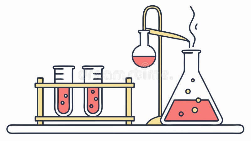 Laboratory Chemistry Flasks and Tubes, Vector Design Generative AI ...