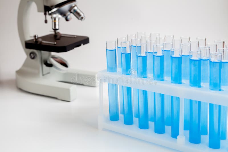 Laboratory, Chemistry and Science Concept on White Background Stock ...