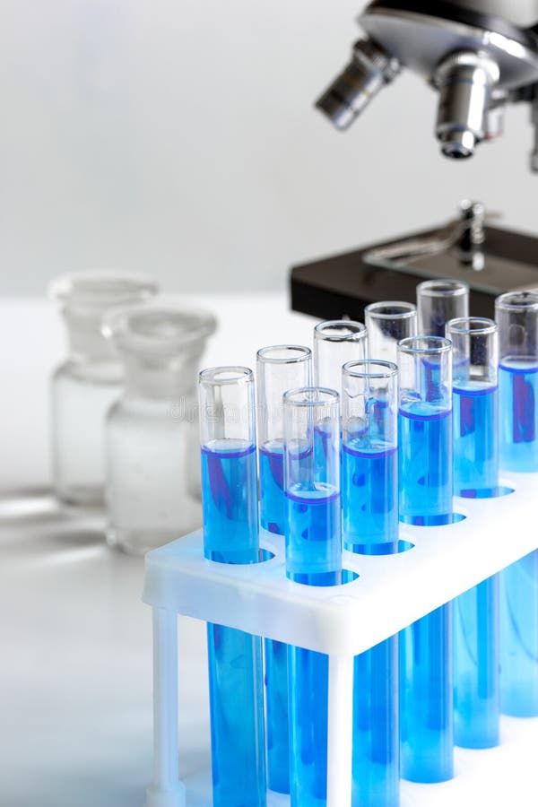 Laboratory, Chemistry and Science Concept on White Background Stock ...