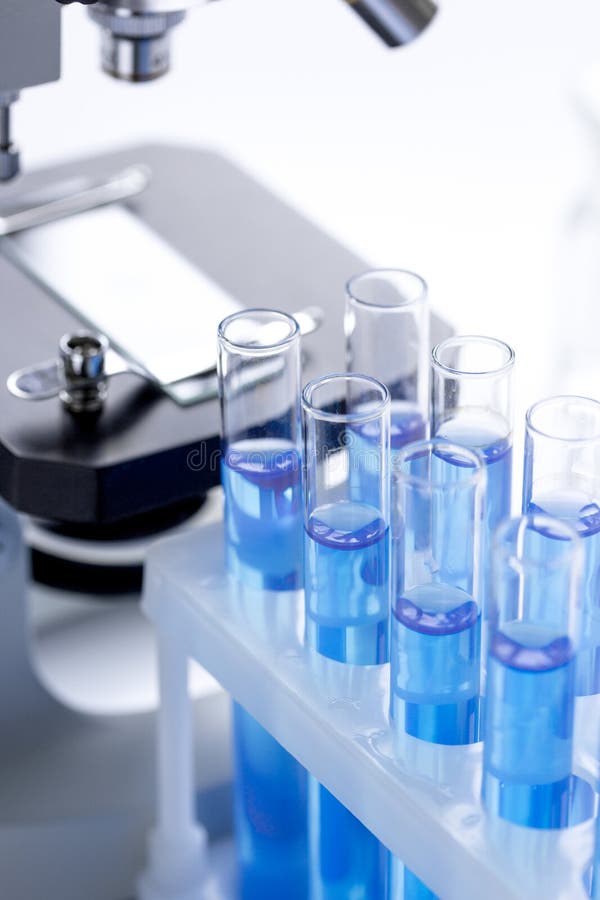 Laboratory, Chemistry and Science Concept on White Background Stock ...