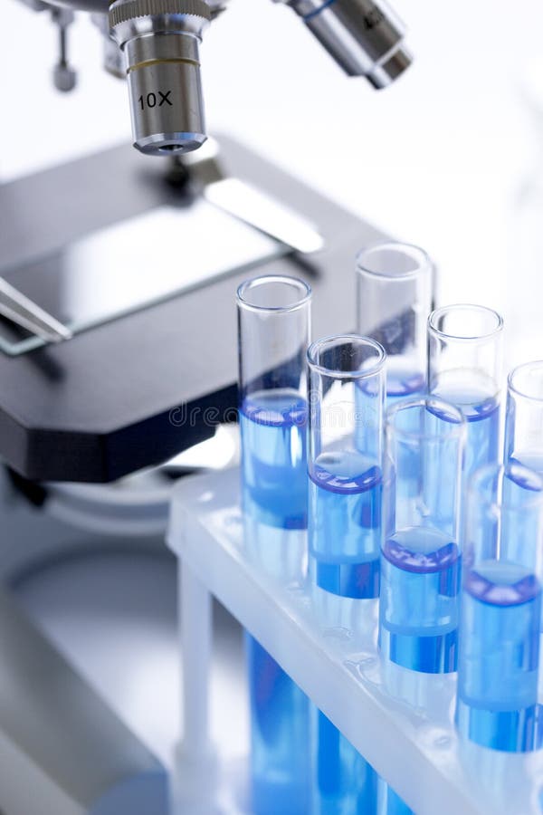 Laboratory, Chemistry and Science Concept on White Background Stock ...