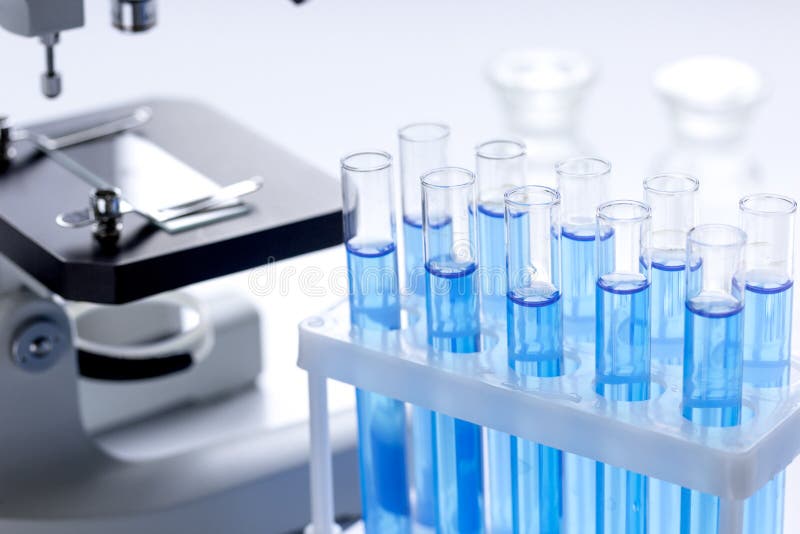 Laboratory, Chemistry and Science Concept on White Background Stock ...