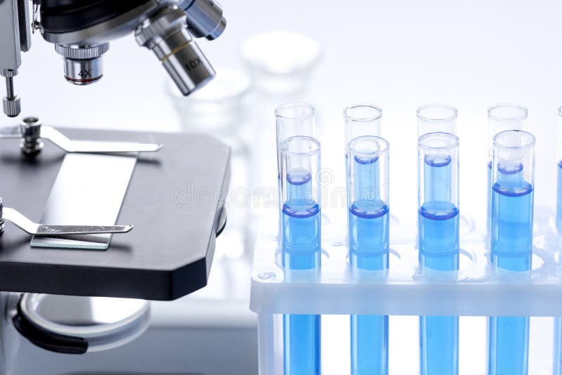 Laboratory, Chemistry and Science Concept on White Background Stock ...