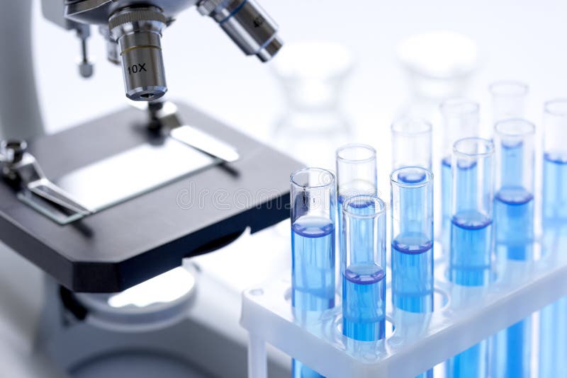 Laboratory, Chemistry and Science Concept on White Background Stock ...