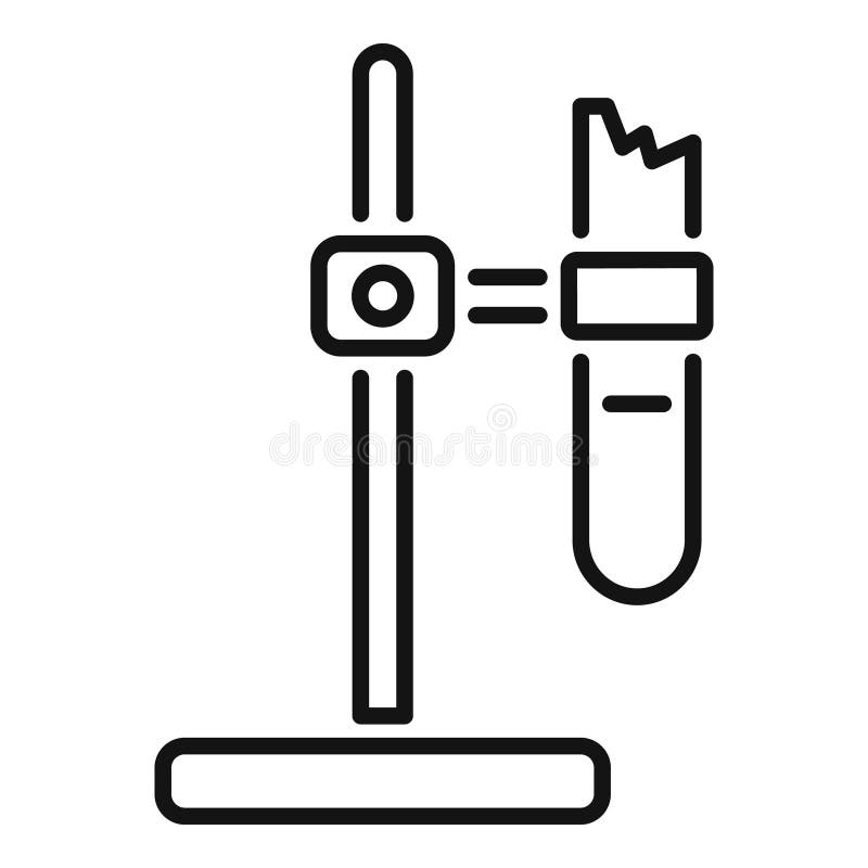 Laboratory Clamp Holding Test Tube Icon for Science Experiment Stock ...