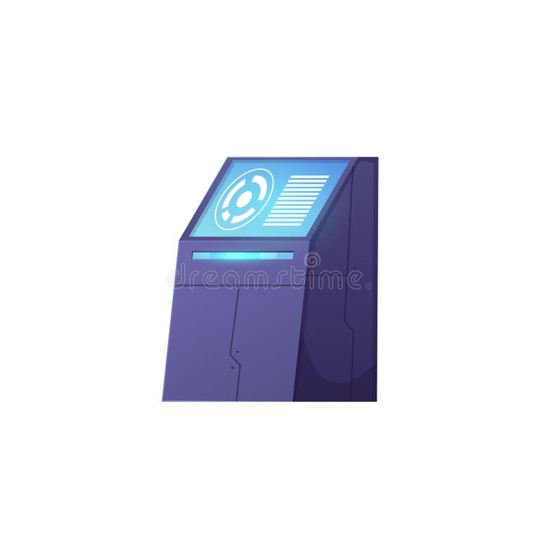 Laboratory Computer Monitor with Display Chart, Vector Futuristic ...