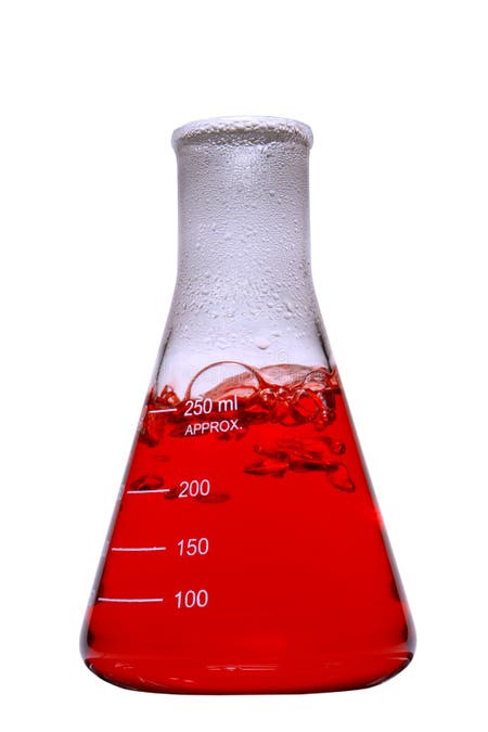 Laboratory Conical Flask in Science Research Lab Stock Image - Image of ...