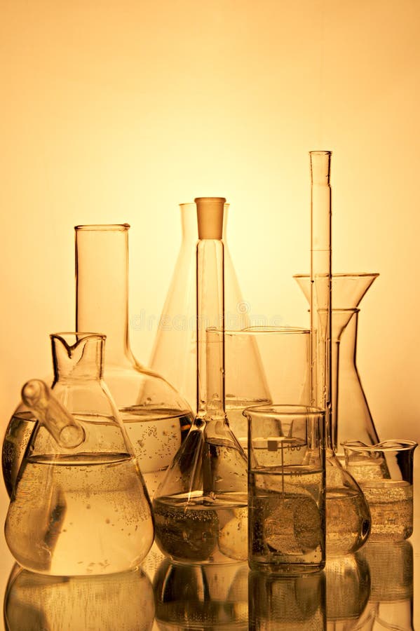 Glass lab stock image. Image of medical, light, back, bottles - 5206869