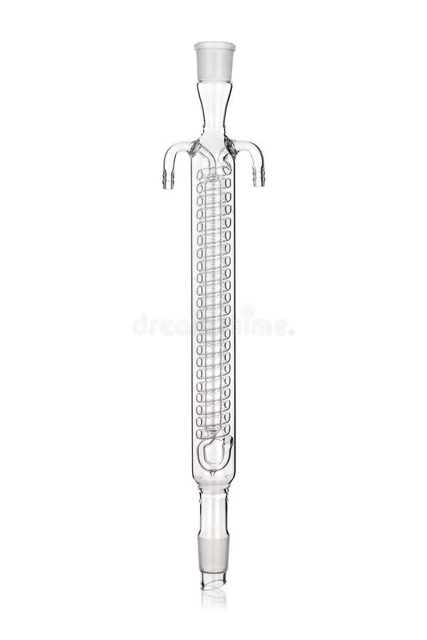 Laboratory Cooling Tube Isolated on White Stock Image - Image of ...