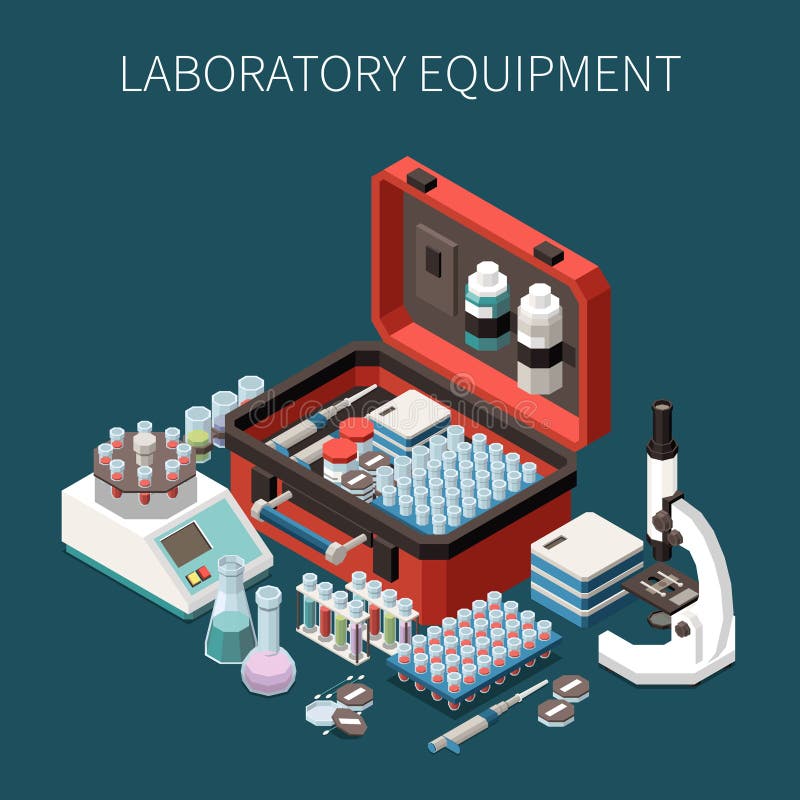 Portable Test Equipment Composition Stock Illustration - Illustration ...