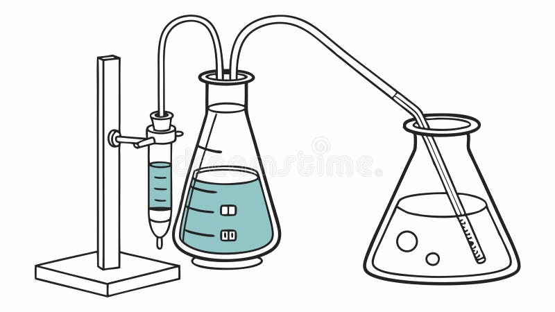 Laboratory Distillation Apparatus Illustration with Heating Element ...