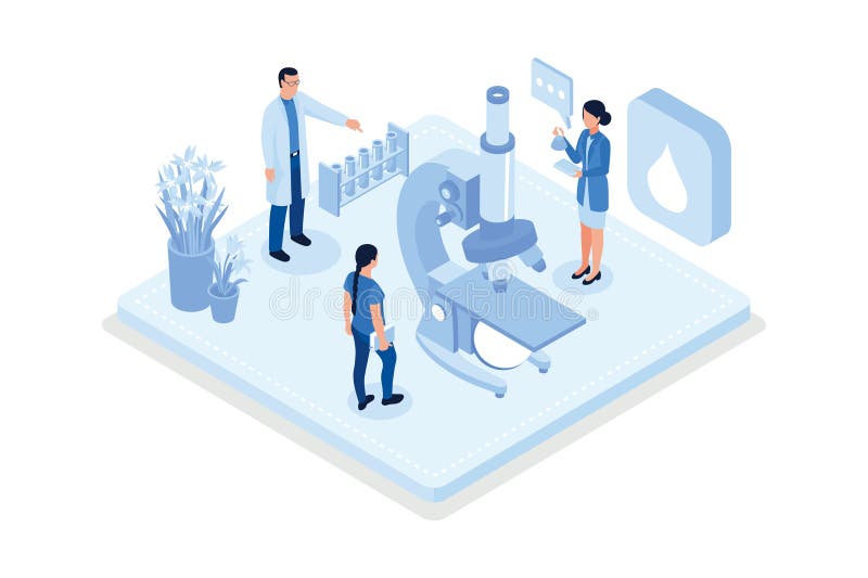 Laboratory Doctor or Chemist Testing Patients Urine and Blood Samples ...