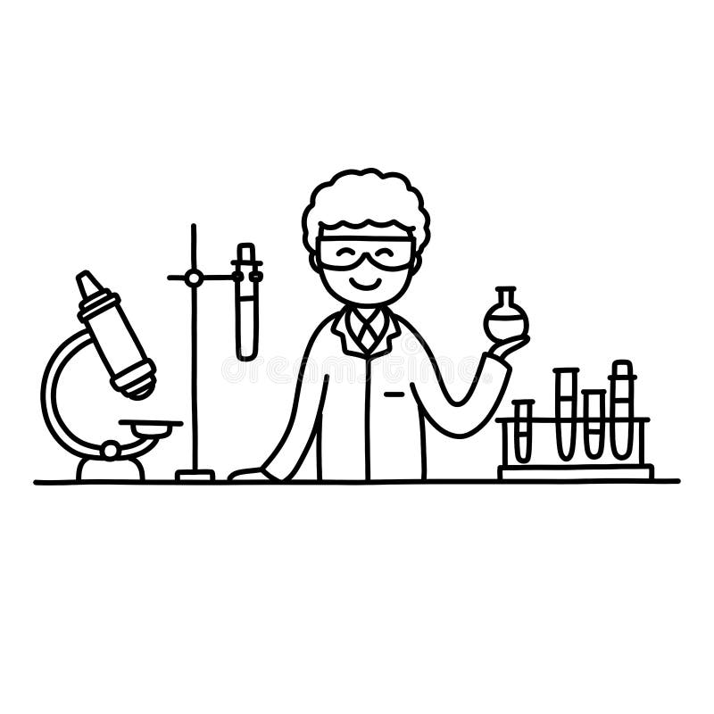 Laboratory Doodle Icon, Vector Color Line Illustration Stock Vector ...