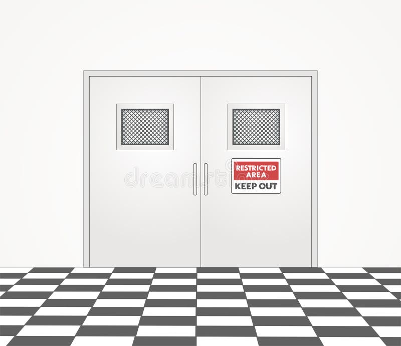 Laboratory door draw stock vector. Illustration of room - 292579663