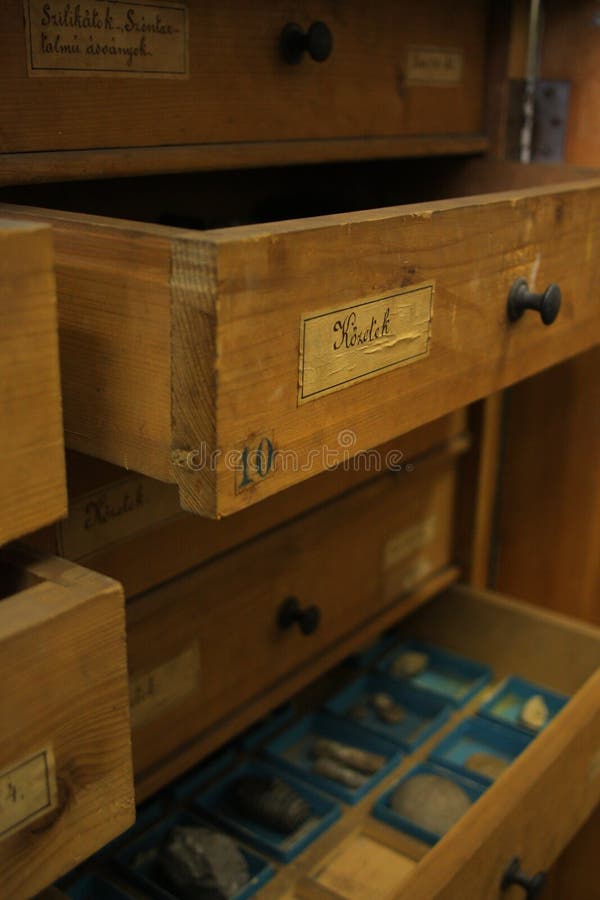 Laboratory drawers stock photo. Image of aged, mineral - 77759376