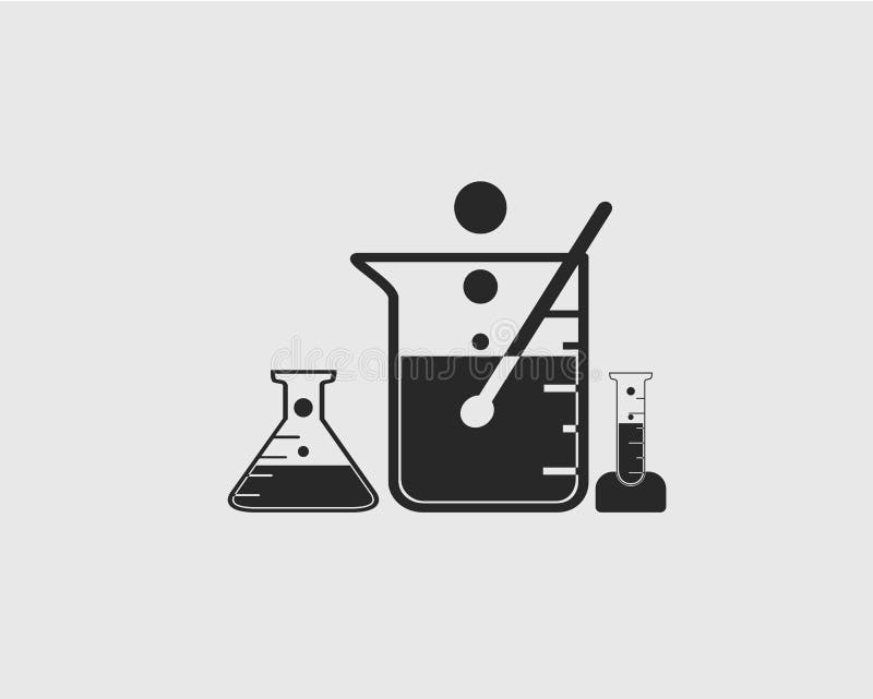 Chemical Beaker Icon. stock vector. Illustration of education - 130326954