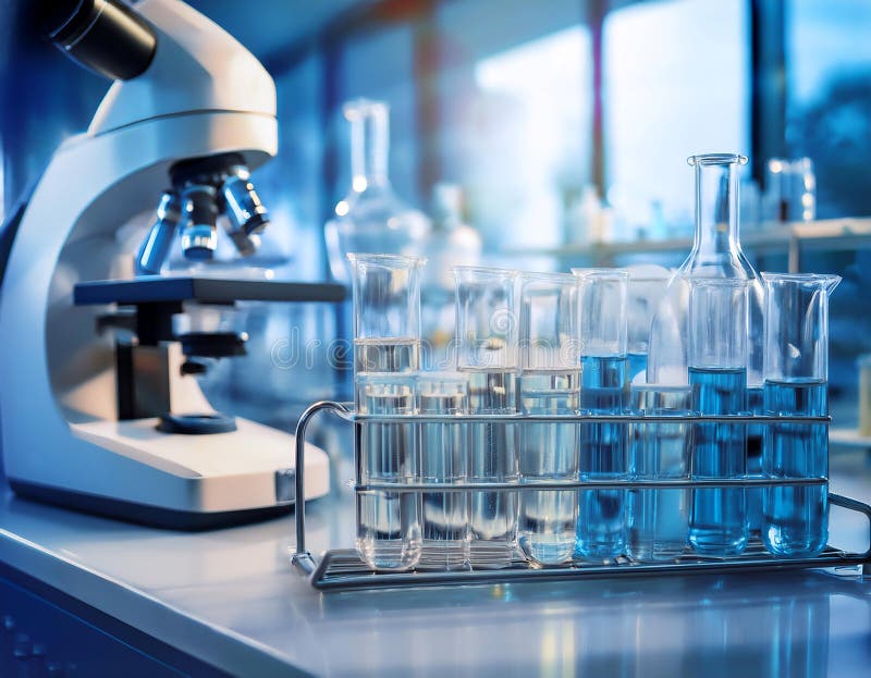 Laboratory Environment Featuring Lab Equipment, Test Tubes, and ...