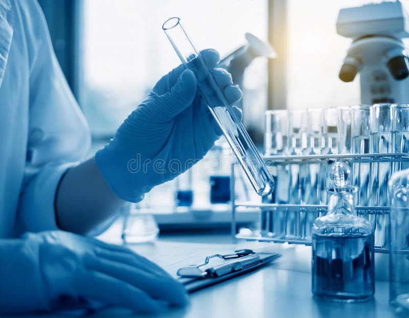 Laboratory Environment Featuring Lab Equipment, Test Tubes, and ...